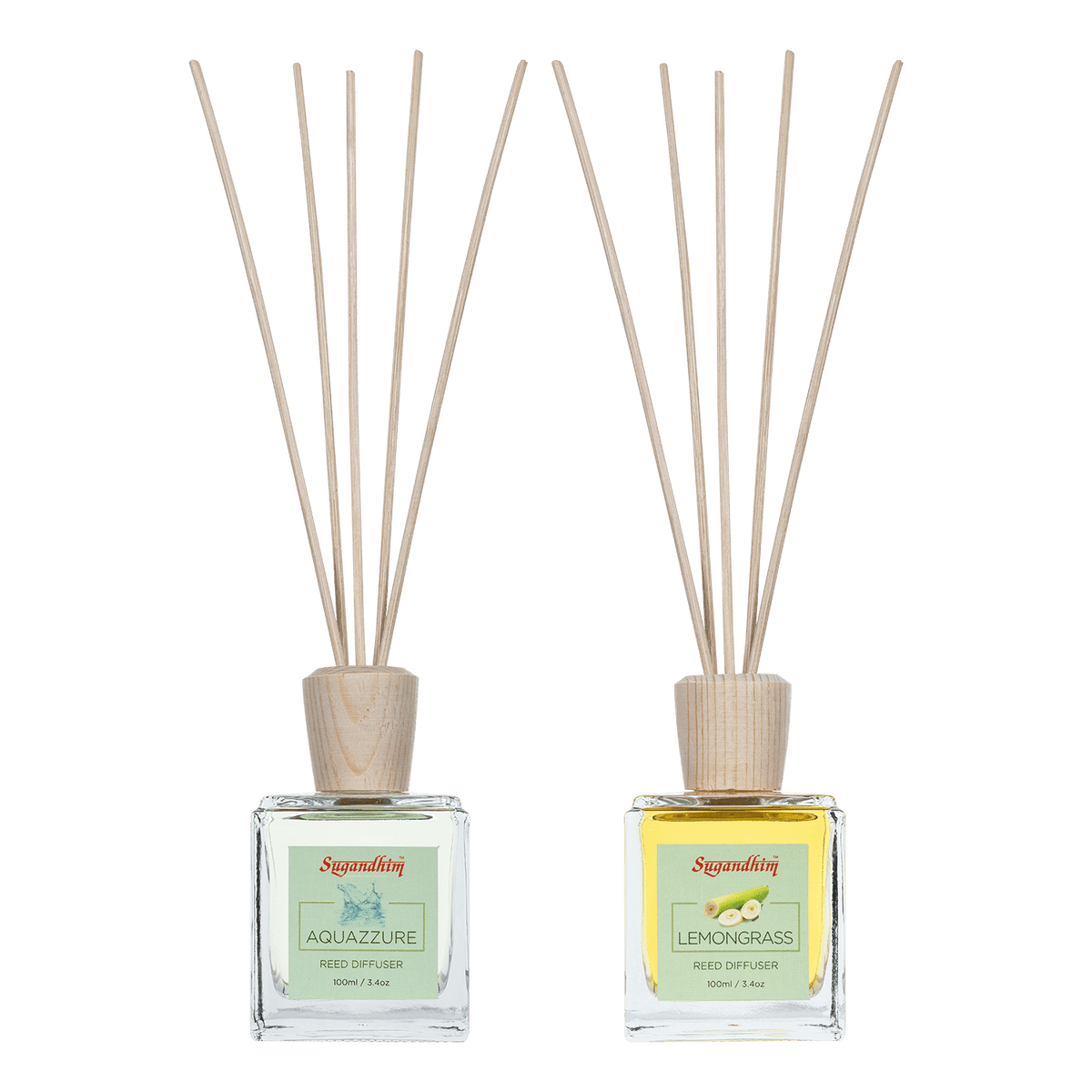 Reed Diffuser Aqua Citrus Splash - Aquazzure & Lemongrass Fragrances 1